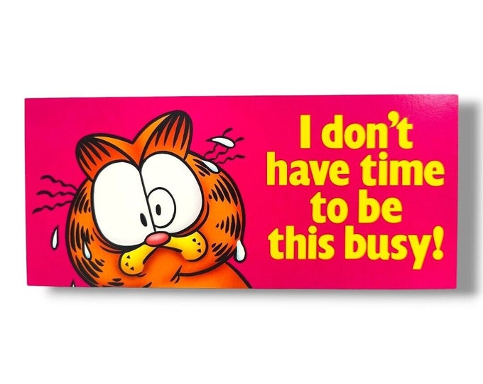 Vintage Garfield Poster 9x4 Office Classroom Motivational Humor Jim ...