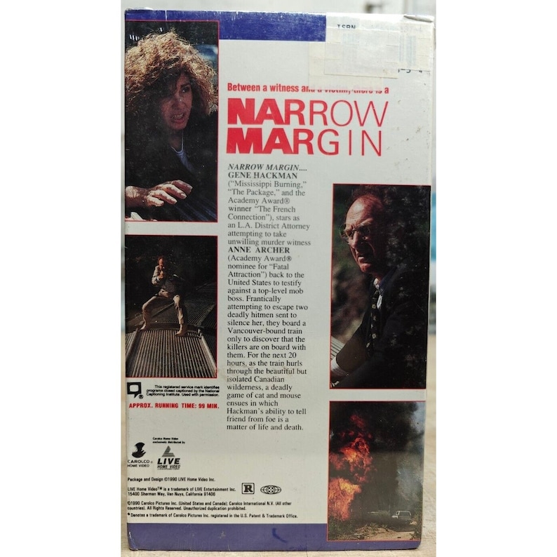 Narrow Margin VHS Brand New Sealed 1990 Gene Hackman - Etsy