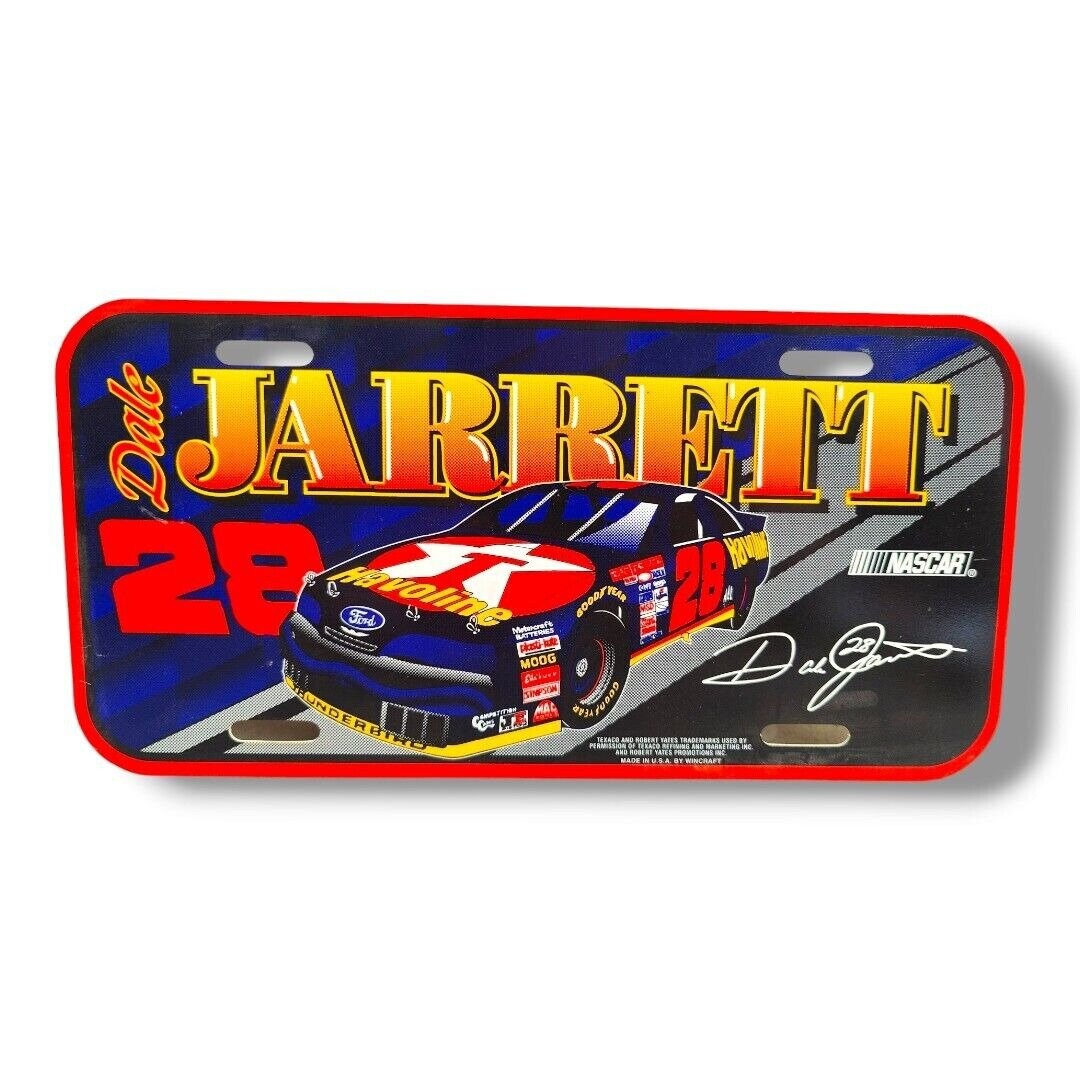 Dale Jarrett #28 NASCAR Plastic License Plate Texaco Havoline Wincraft ...