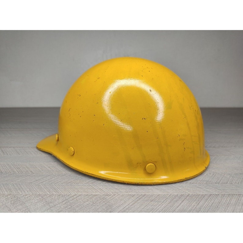 Vintage MSA Skullgard Safety Hard Hat Helmet Fiberglass Front Brim - Etsy