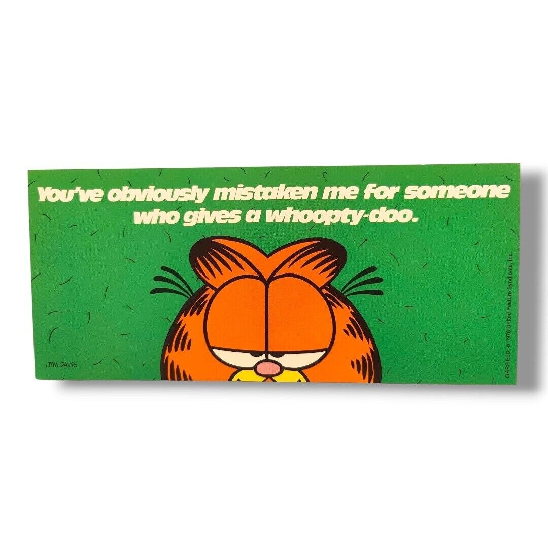 Vintage Garfield Poster 9x4 Office Classroom Motivational Humor Jim ...