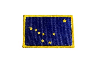 ALASKA STATE Flag PATCH Iron-on Embroidered Applique Top Quality - Etsy