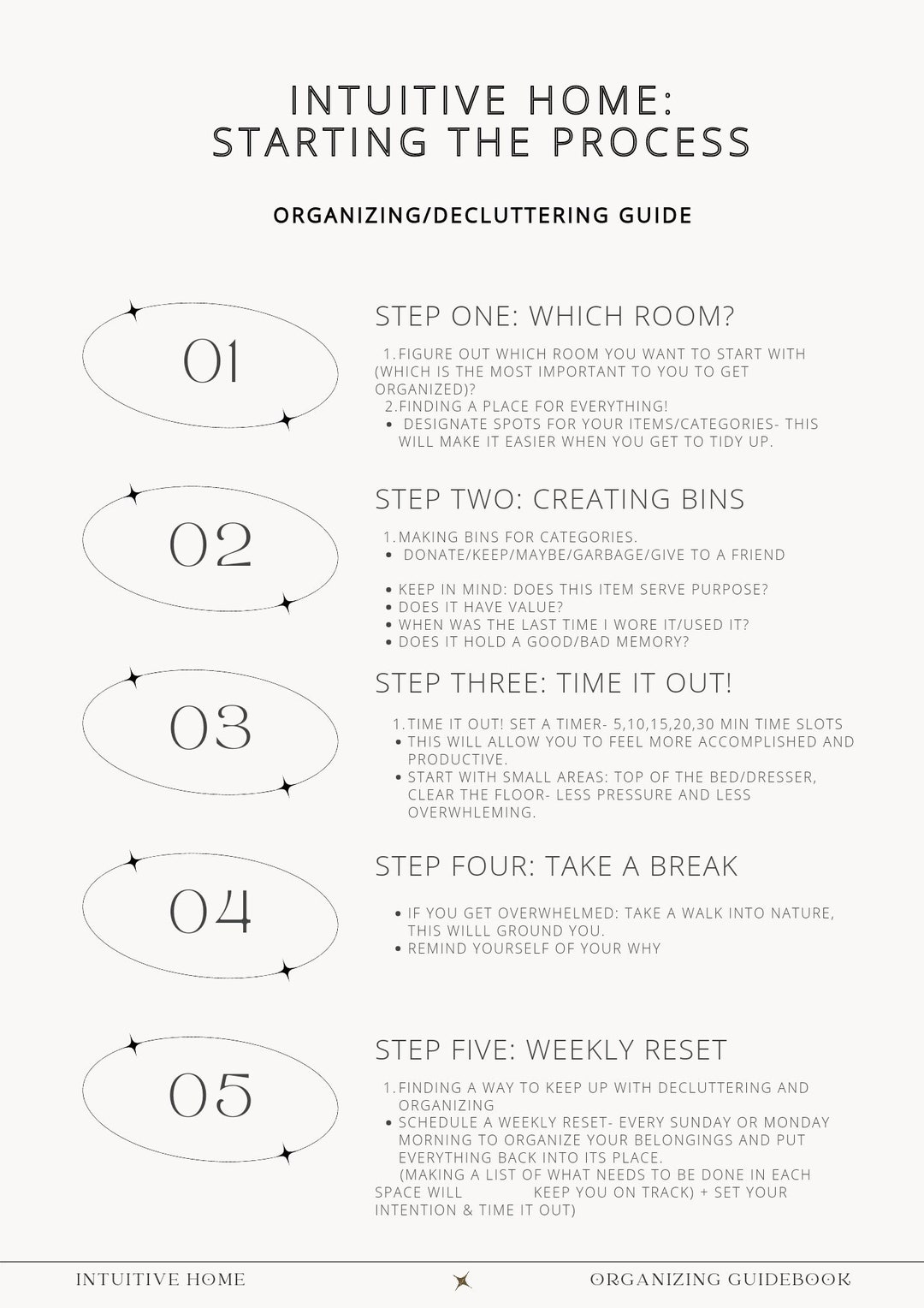 ORGANIZING & DECLUTTERING: Step by Step - Etsy