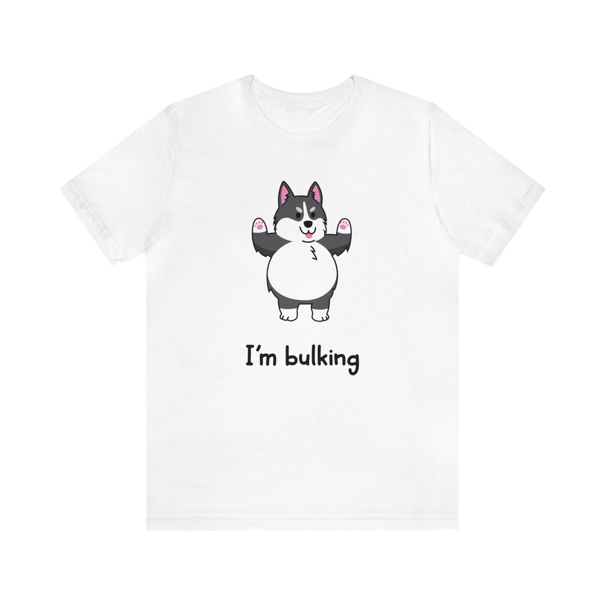 Cute Fun Pet Dog Husky Bulking Exercise Graphic Tee - Etsy
