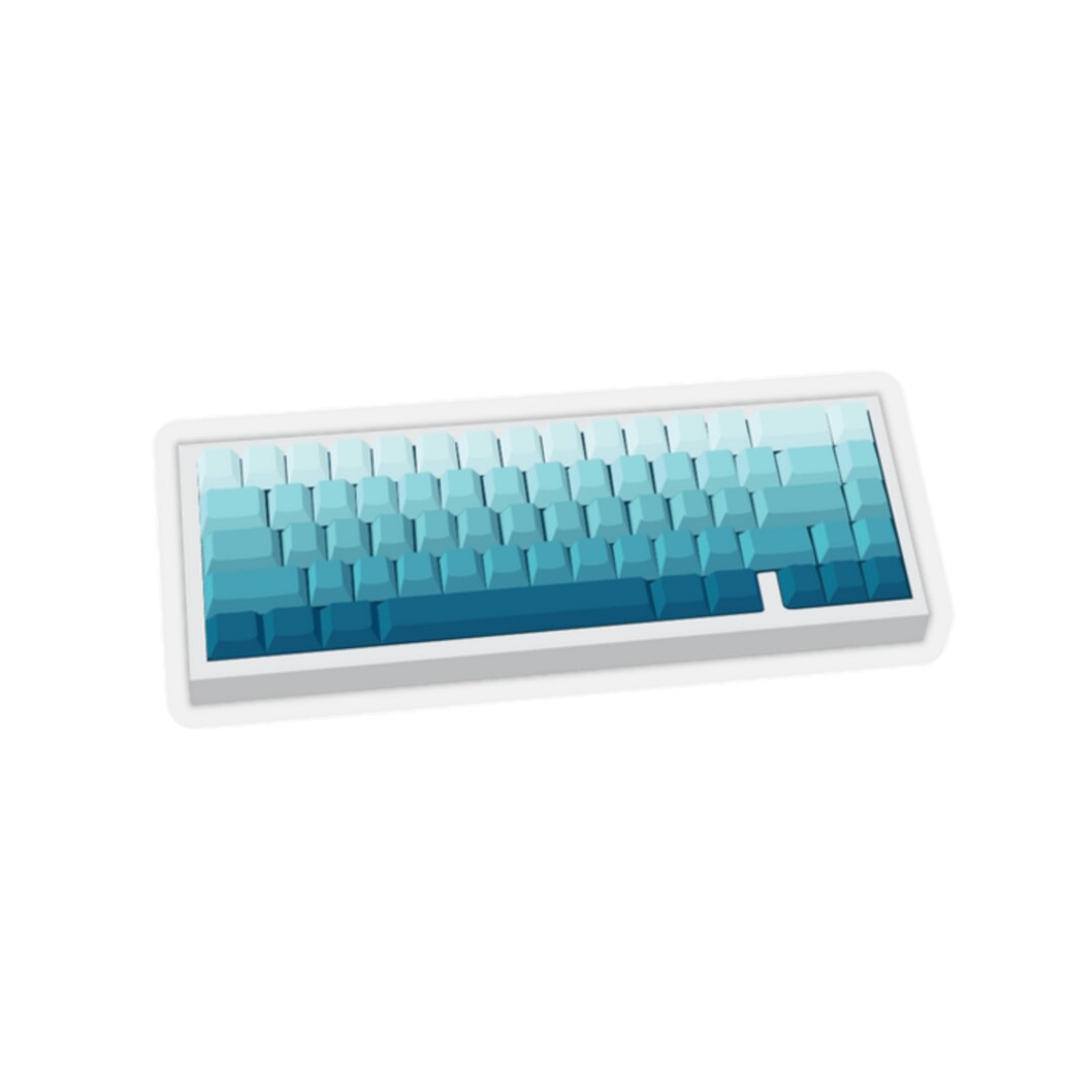 Mechanical Keyboard Hobby Art Fun Blue Ombre Stickers - Etsy