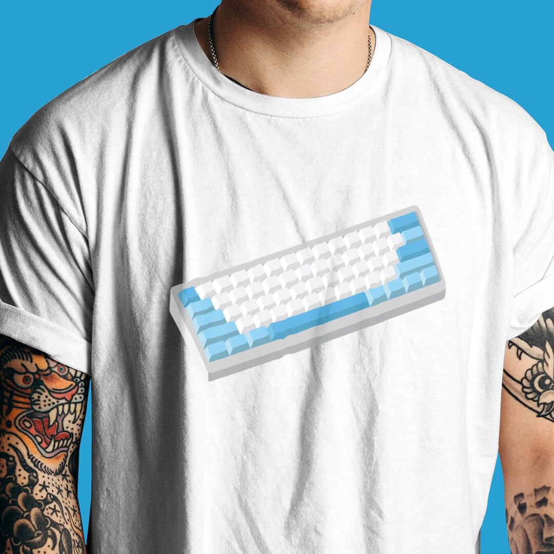 Fun Cool Geeky Nerdy Mechanical Keyboard 60 Percent Sky Blue Art Unisex ... Fun Cool Geeky Nerdy Mechanical Keyboard 60 Percent Sky Blue Art Unisex ...