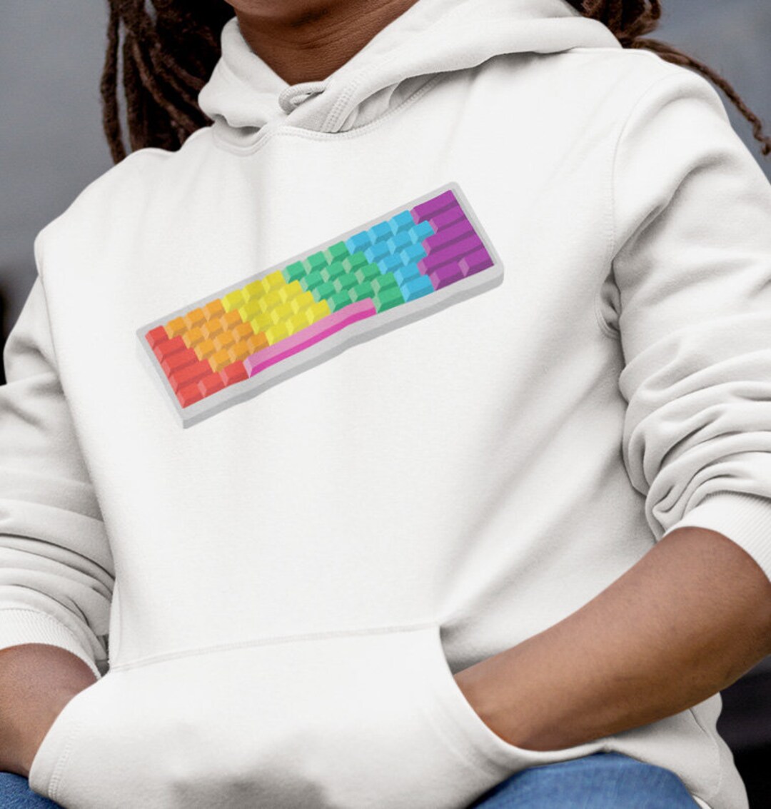 Fun Cool Geeky Nerdy Mechanical Keyboard Art Gift Unisex Pride Rainbow ...