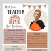 Meet Your Teacher Template Printable Boho Rainbows Editable, Teacher ...