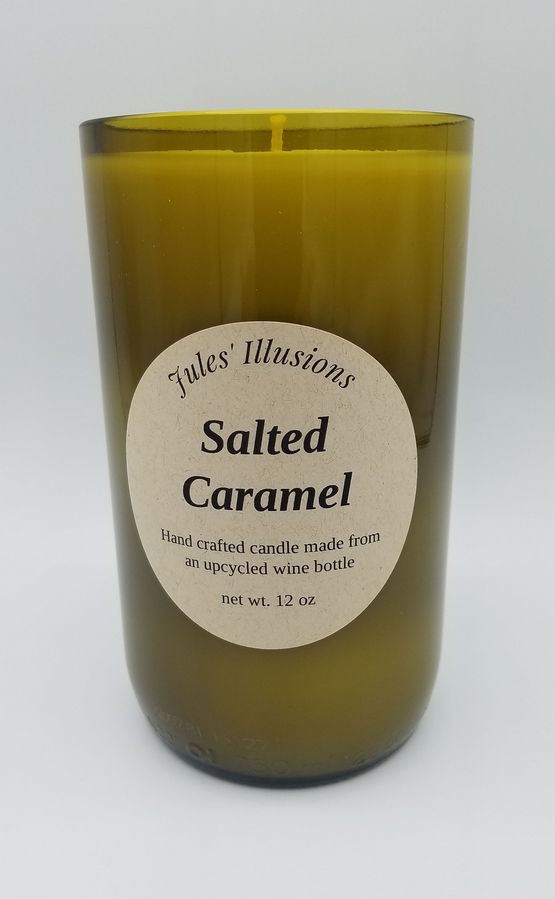 Scented Wine Bottle Container Candle in Upcycled Wine Bottles, a ...