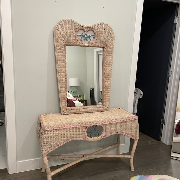 Wicker Vanity - Etsy