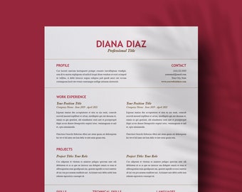 Clean Resume/cv "lisa" | Word and Indesign Template | Professional and ...