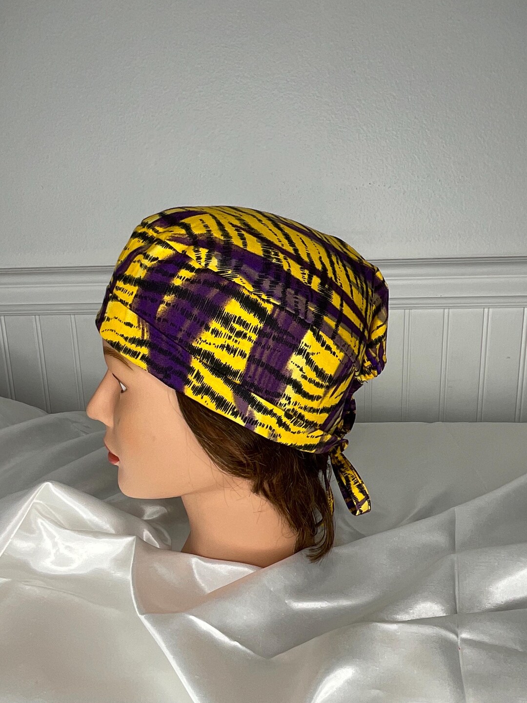 LSU Purple and Gold Tiger Stripes | Scrub Cap | Surgical Hat | Unisex ...