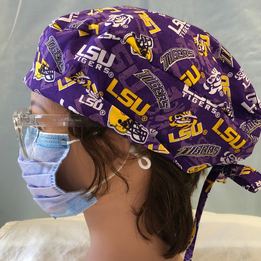 Football Scrub Caps | Doctor Gift | Nurse Hat | Nurse Scrub Cap | LSU ...