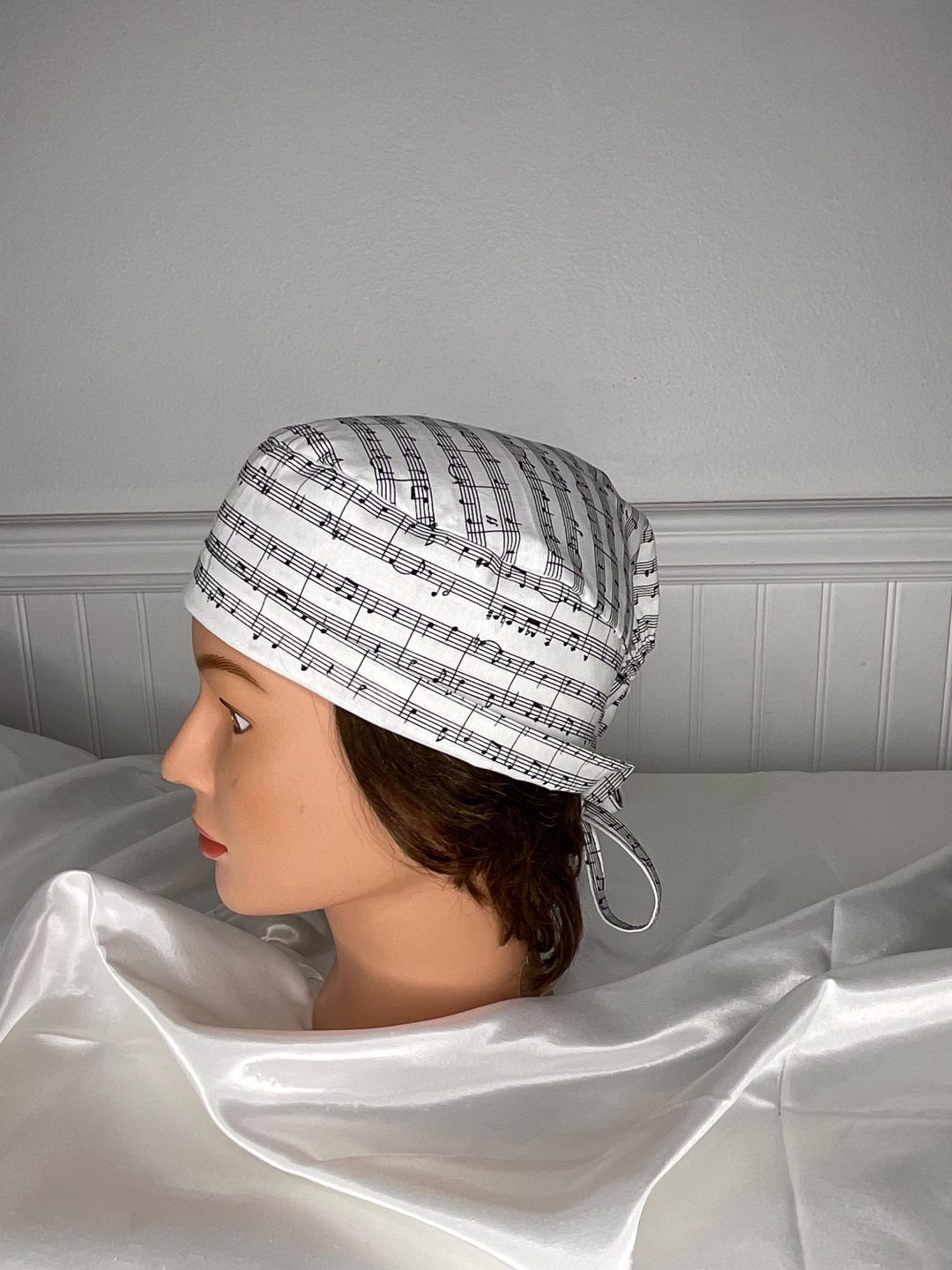 Sheet Music on Cream Background | Scrub Cap | Surgical Hat | Unisex ...