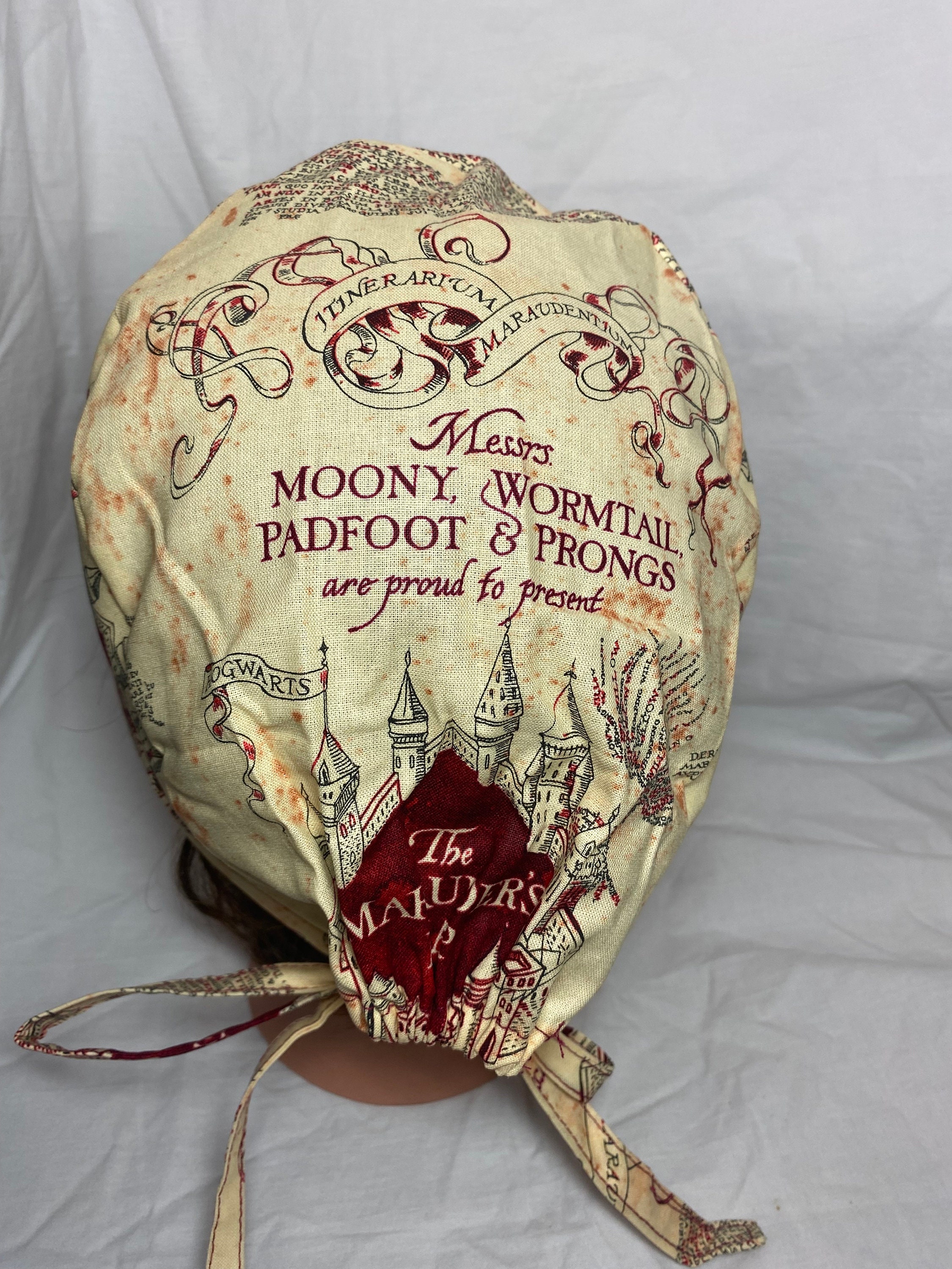 Harry Potter Marauders Map | Scrub Cap | Surgical Hat | Unisex | Doctor ...