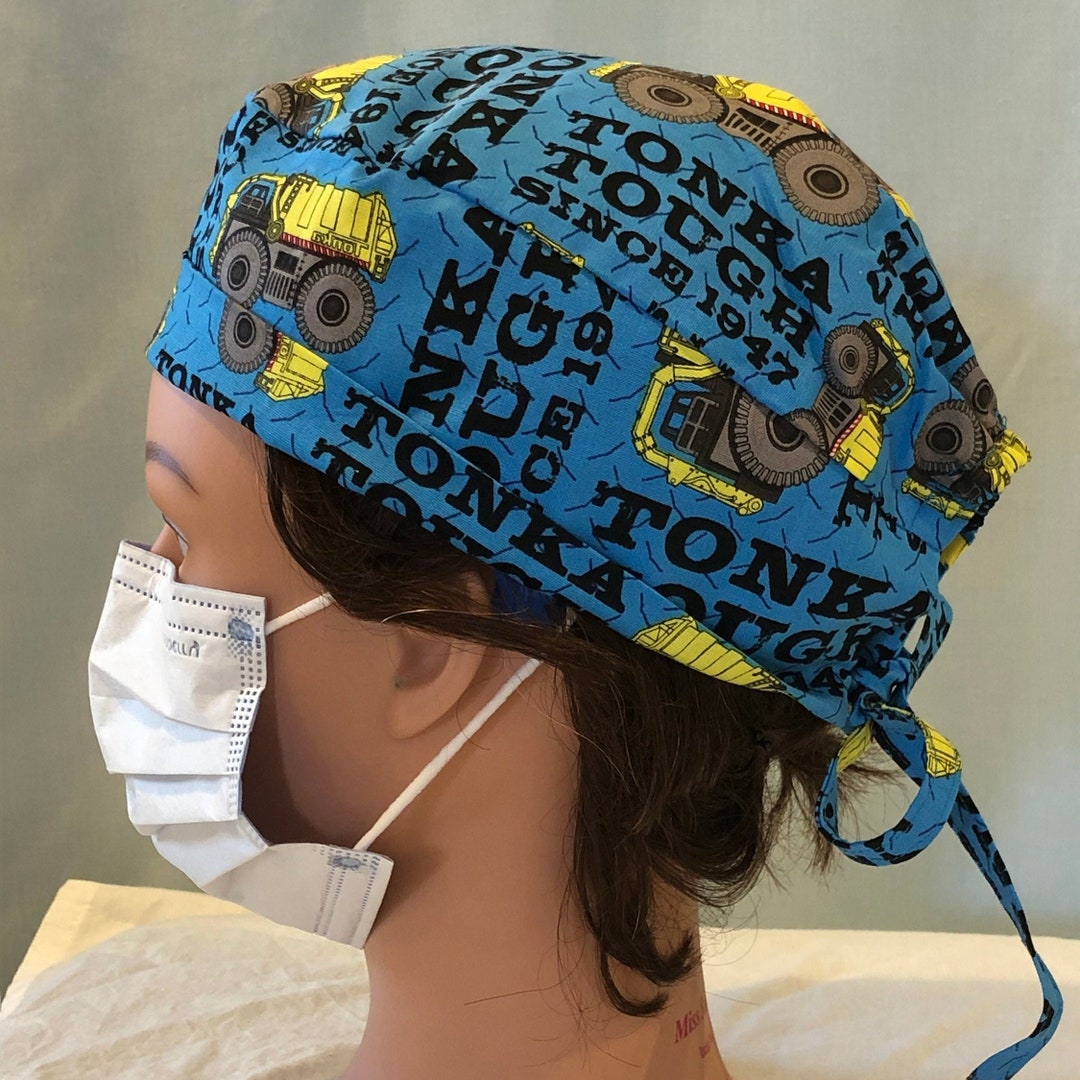 Scrub Cap Scrub Hat Blue Tonka Trucks Doctors, Nurses, Scrub Techs ...