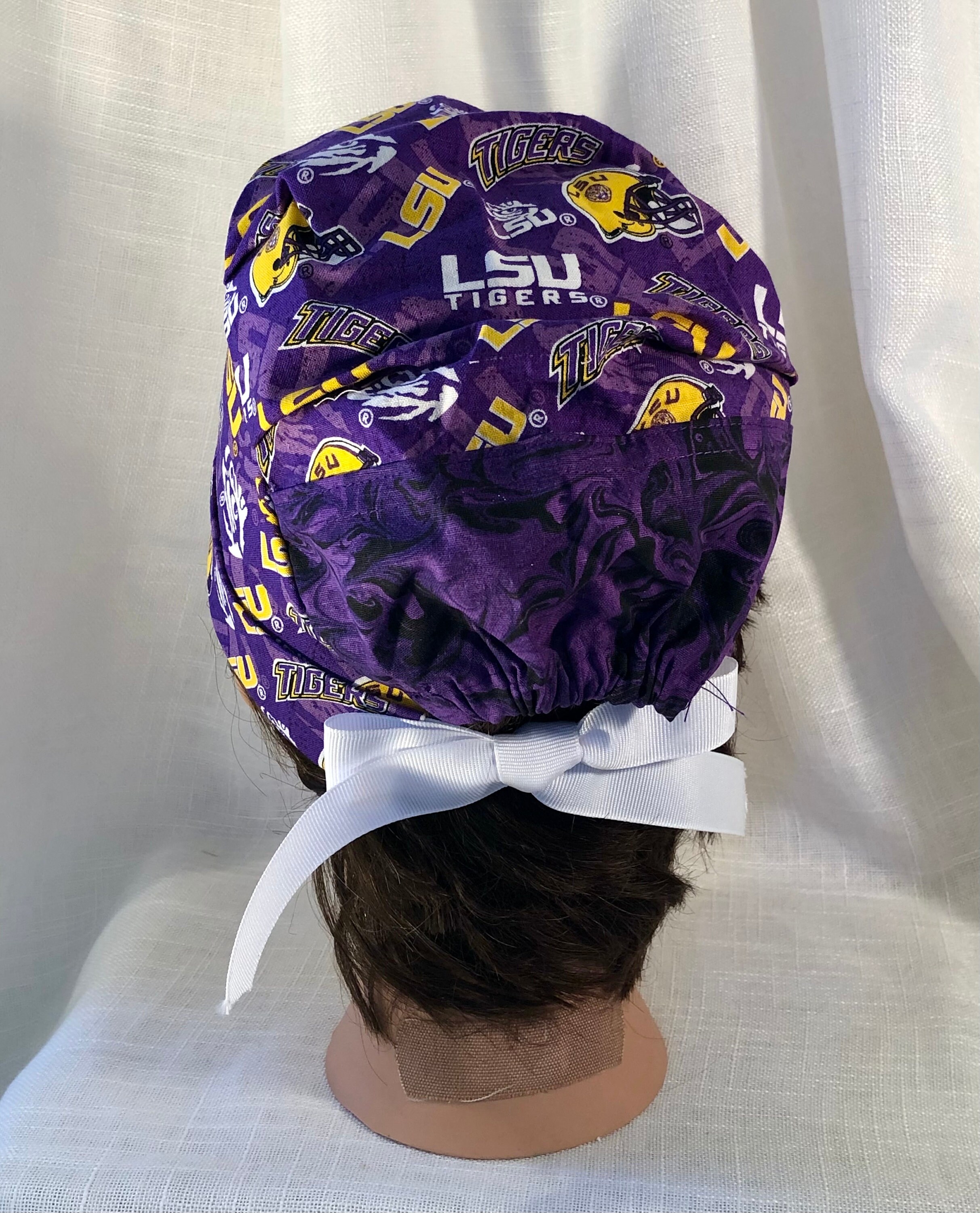 LSU Eye of the Tiger With Helmets | Scrub Cap | Surgical Hat | Women’s ...