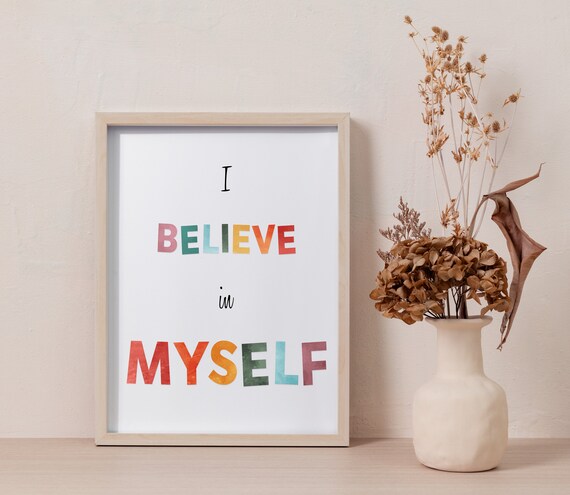 I Believe in Myself Printable Poster Positive Affirmation - Etsy