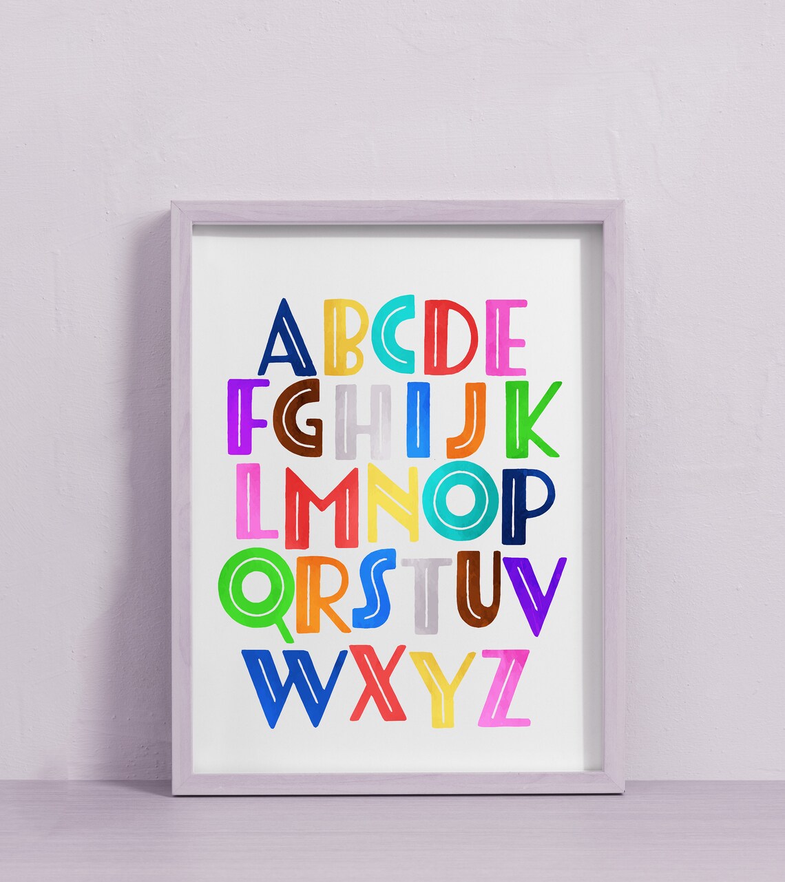 Colorful Letters Printable Poster, Homeschool Resource, Montessori ...
