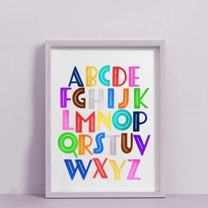 Colorful Letters Printable Poster, Homeschool Resource, Montessori ...