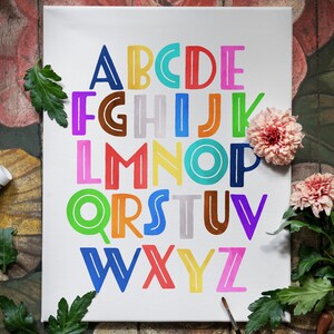 Colorful Letters Printable Poster, Homeschool Resource, Montessori ...