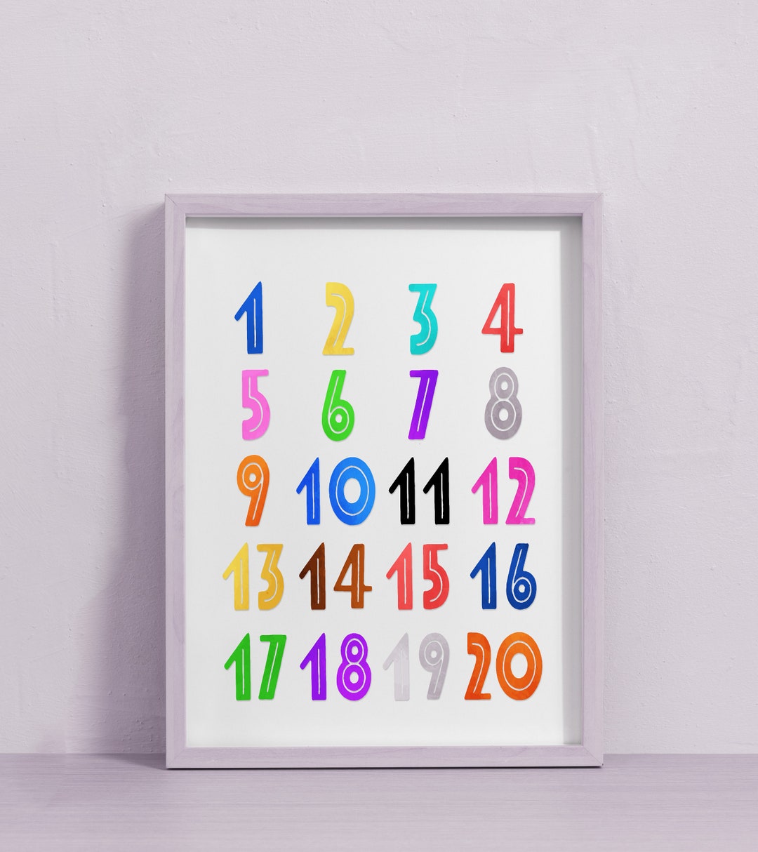 Numbers 1-20 Printable Poster, Homeschool Resource, Montessori ...