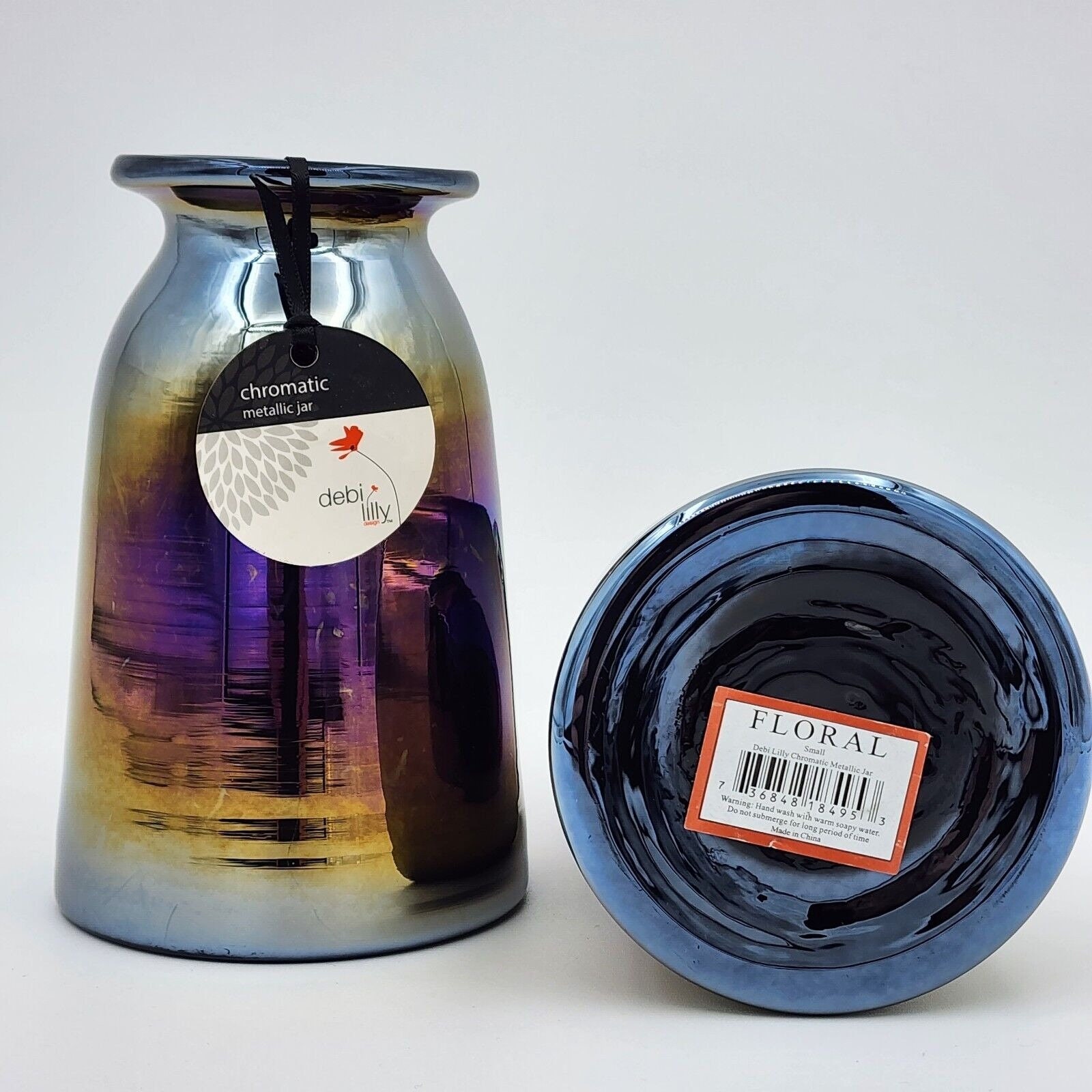 Debi Lilly / Small Floral Chromatic Metallic Jar - Qty.2 - Etsy