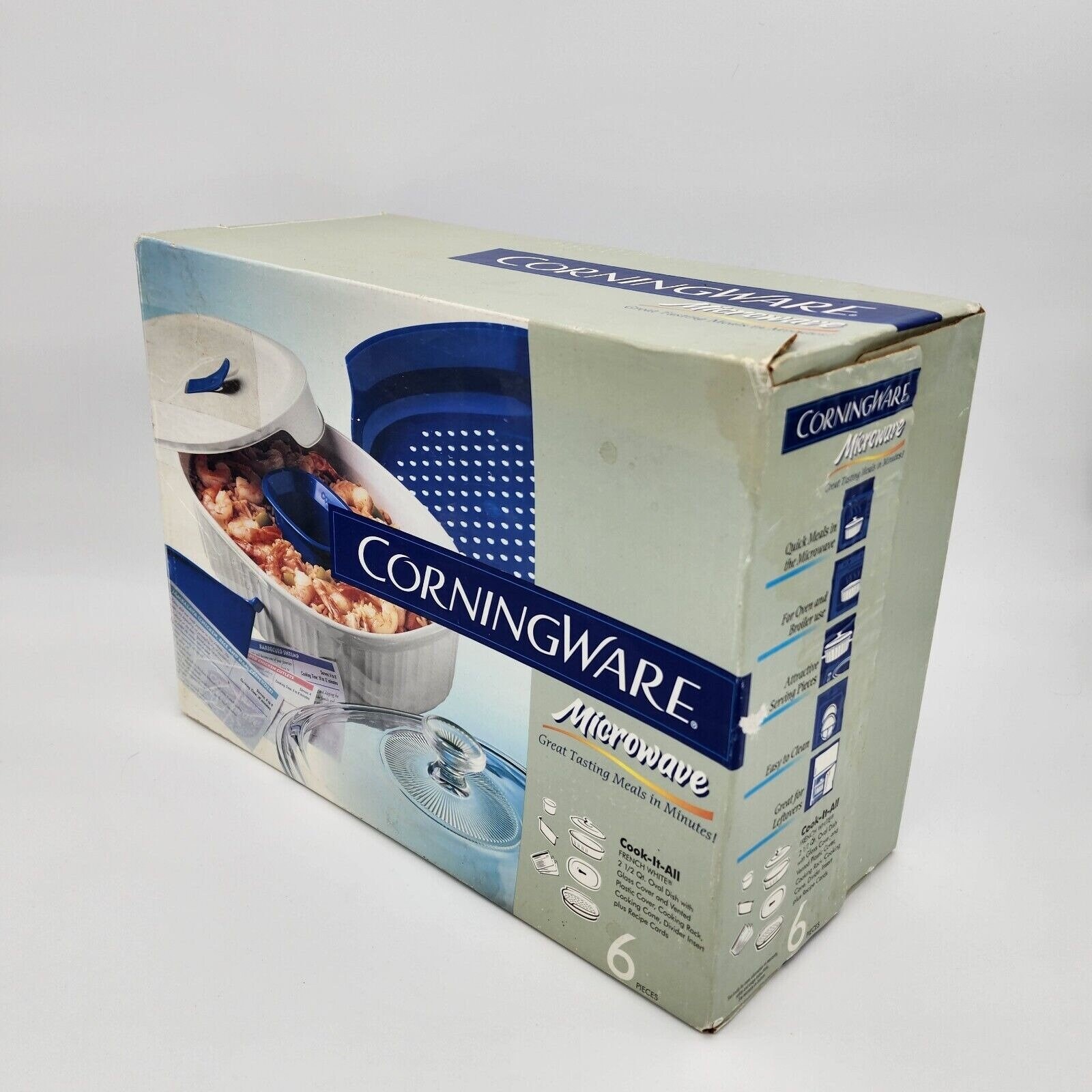 Vintage Corningware French White Microwave Cook-it-all Set 2 1/2 Qt - 6 ...