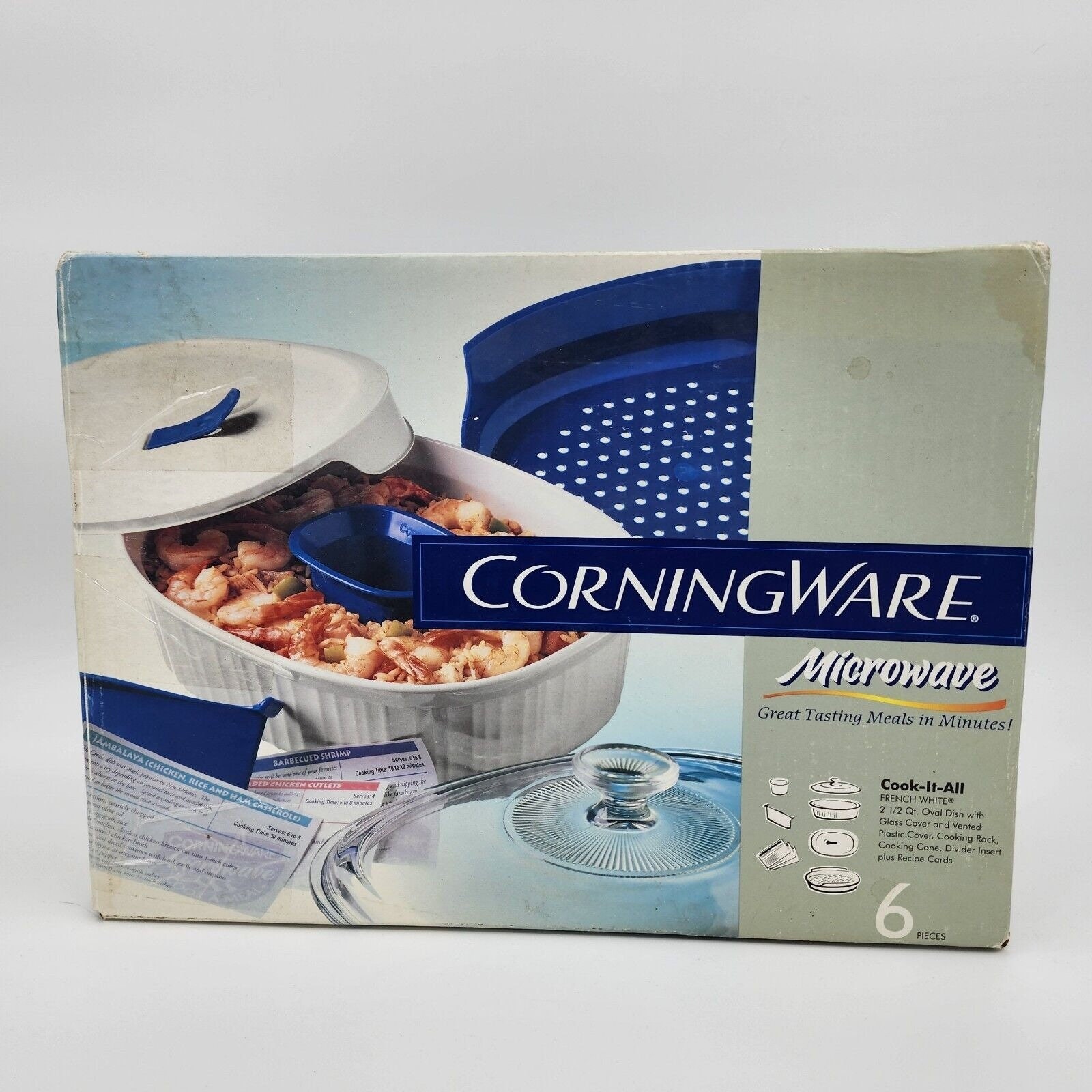 Vintage Corningware French White Microwave Cook-it-all Set 2 1/2 Qt - 6 ...