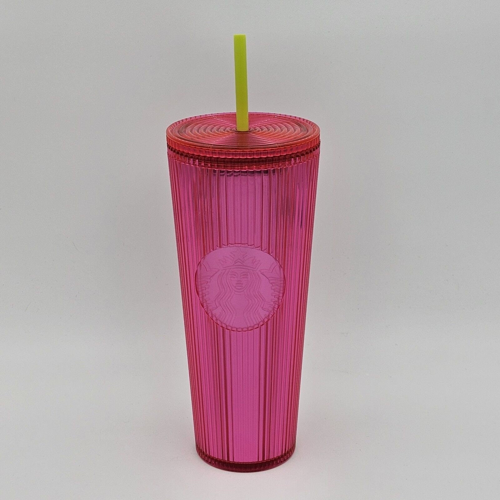Starbucks Neon Magenta Pink Venti Travel Tumbler Bling Cold Cup Summer ...