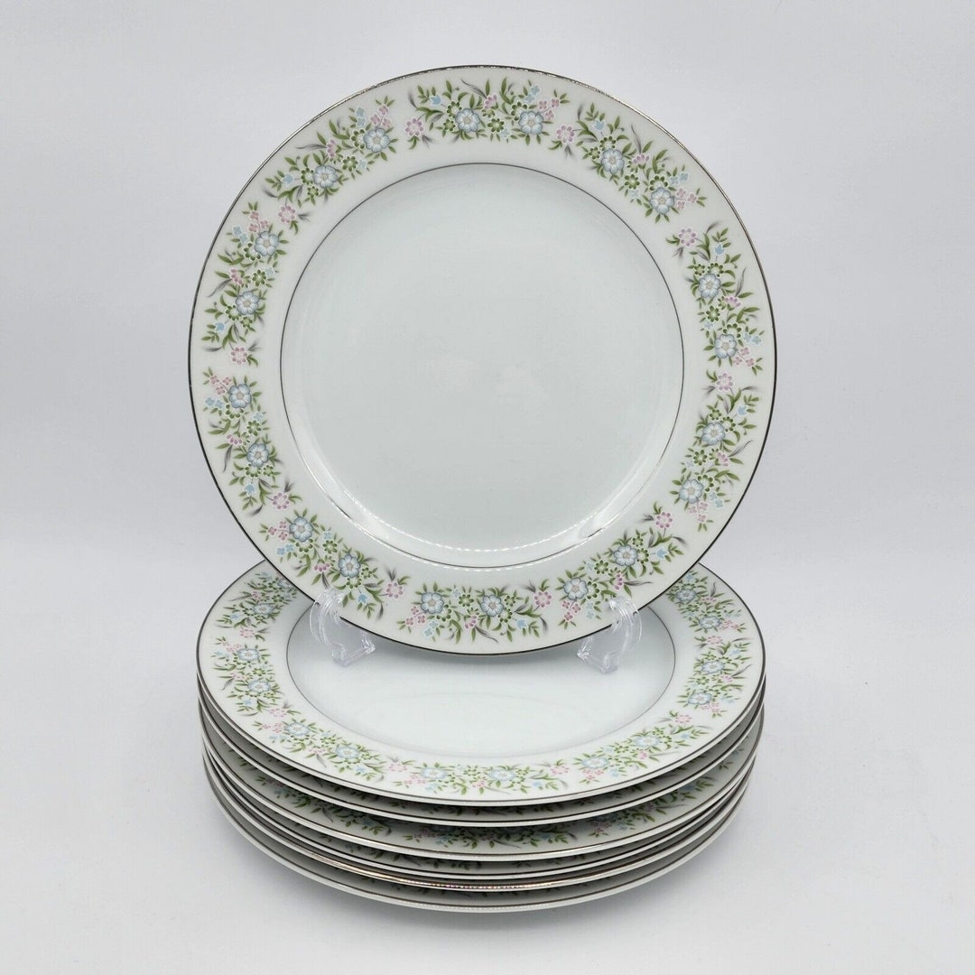 Vintage 7 Taihei Springtime Pattern 10.5 Dinner Plates-sterling China ...
