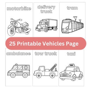 25 Cute Printable Vehicles Coloring Pages for Kids Transportation ...