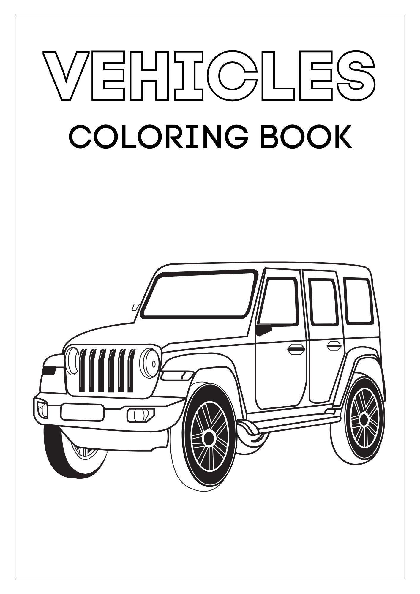 25 Cute Printable Vehicles Coloring Pages for Kids | Transportation ...