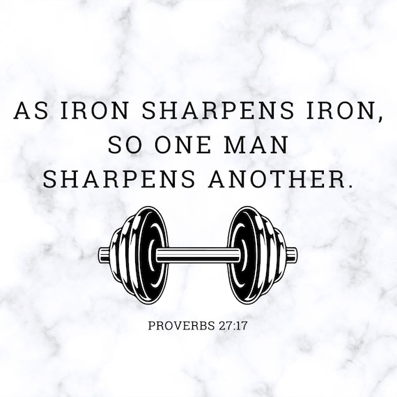 Proverbs 27:17 Iron Sharpens Iron Scripture SVG Cut File - Etsy
