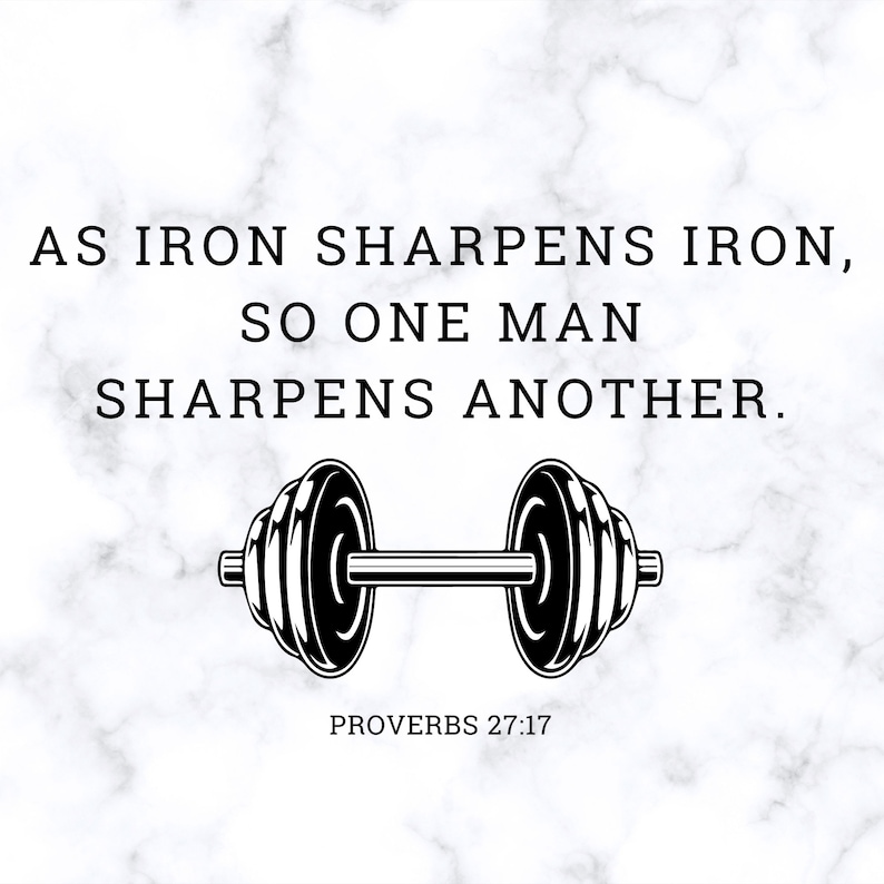 Proverbs 27:17 Iron Sharpens Iron Scripture SVG Cut File Design Image ...