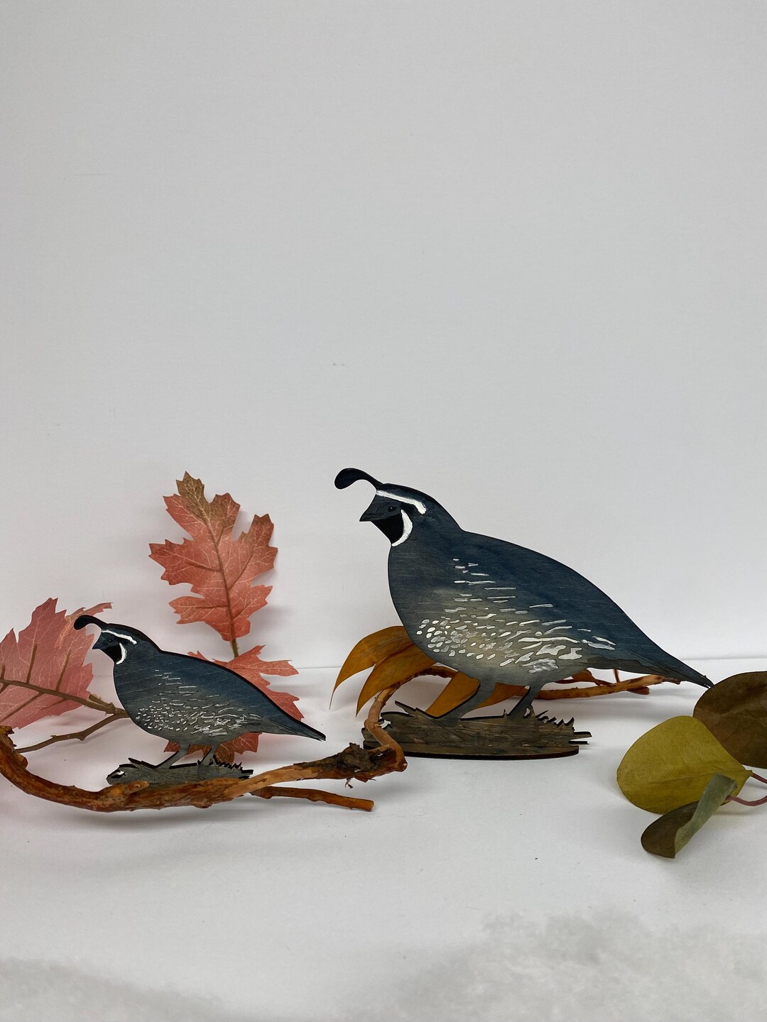 Quail Birds Freestanding Wood Decor Laser Cut File: SVG DXF LBRN2 ...