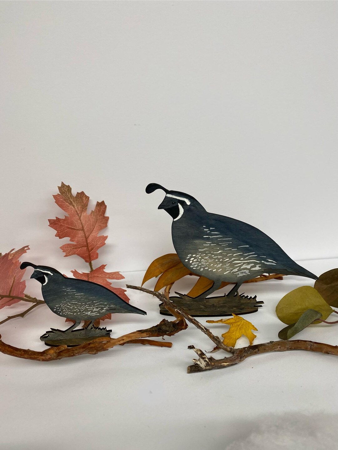 Quail Birds Freestanding Wood Decor Laser Cut File: SVG DXF LBRN2 ...