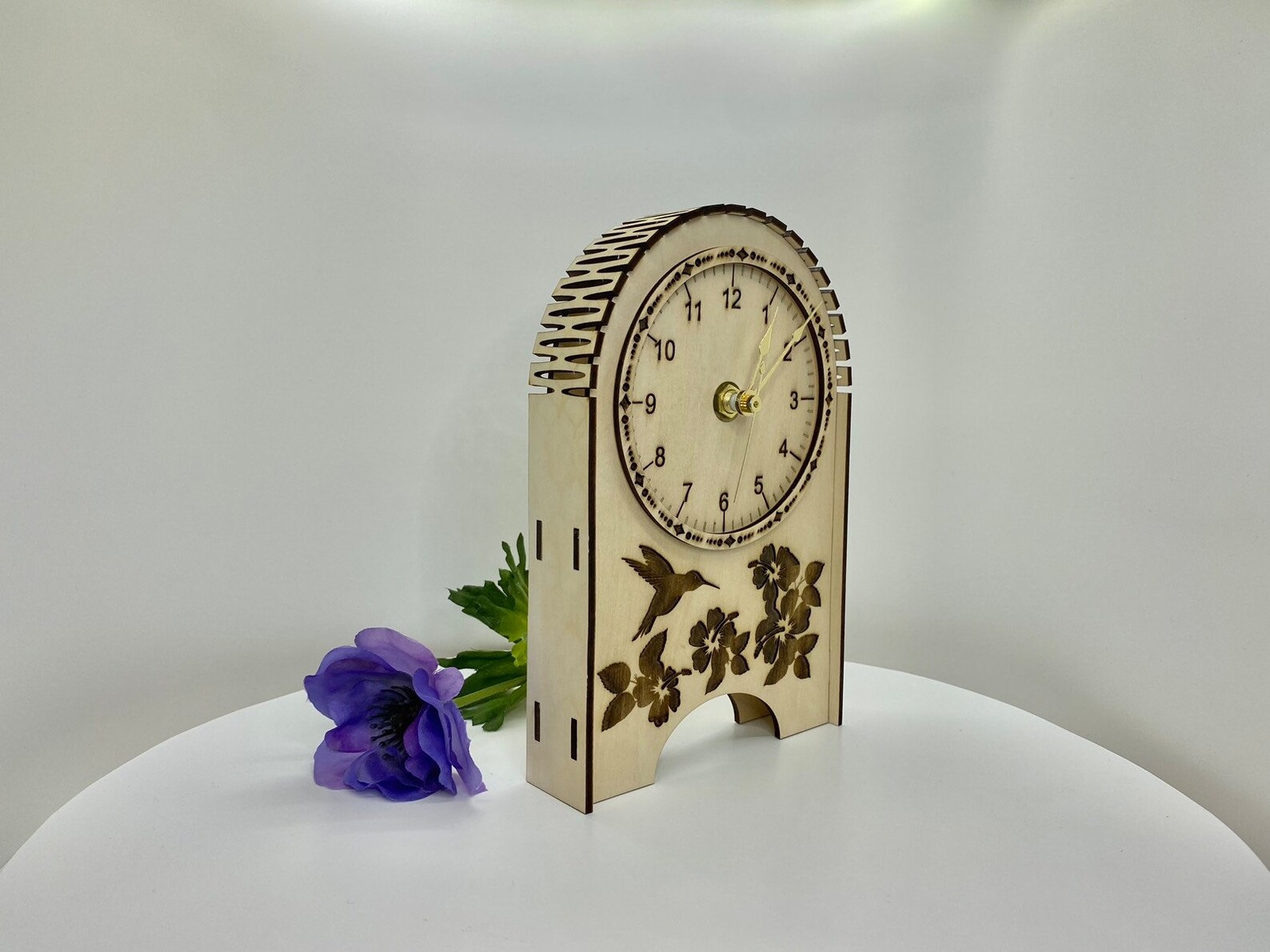 Wooden Desk Clock Digital Download 2 Designs Butterfly & - Etsy