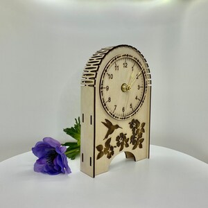 Wooden Desk Clock Digital Download 2 Designs Butterfly & Hummingbird ...