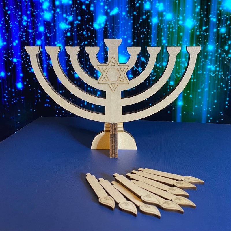 Wood Menorah - Etsy