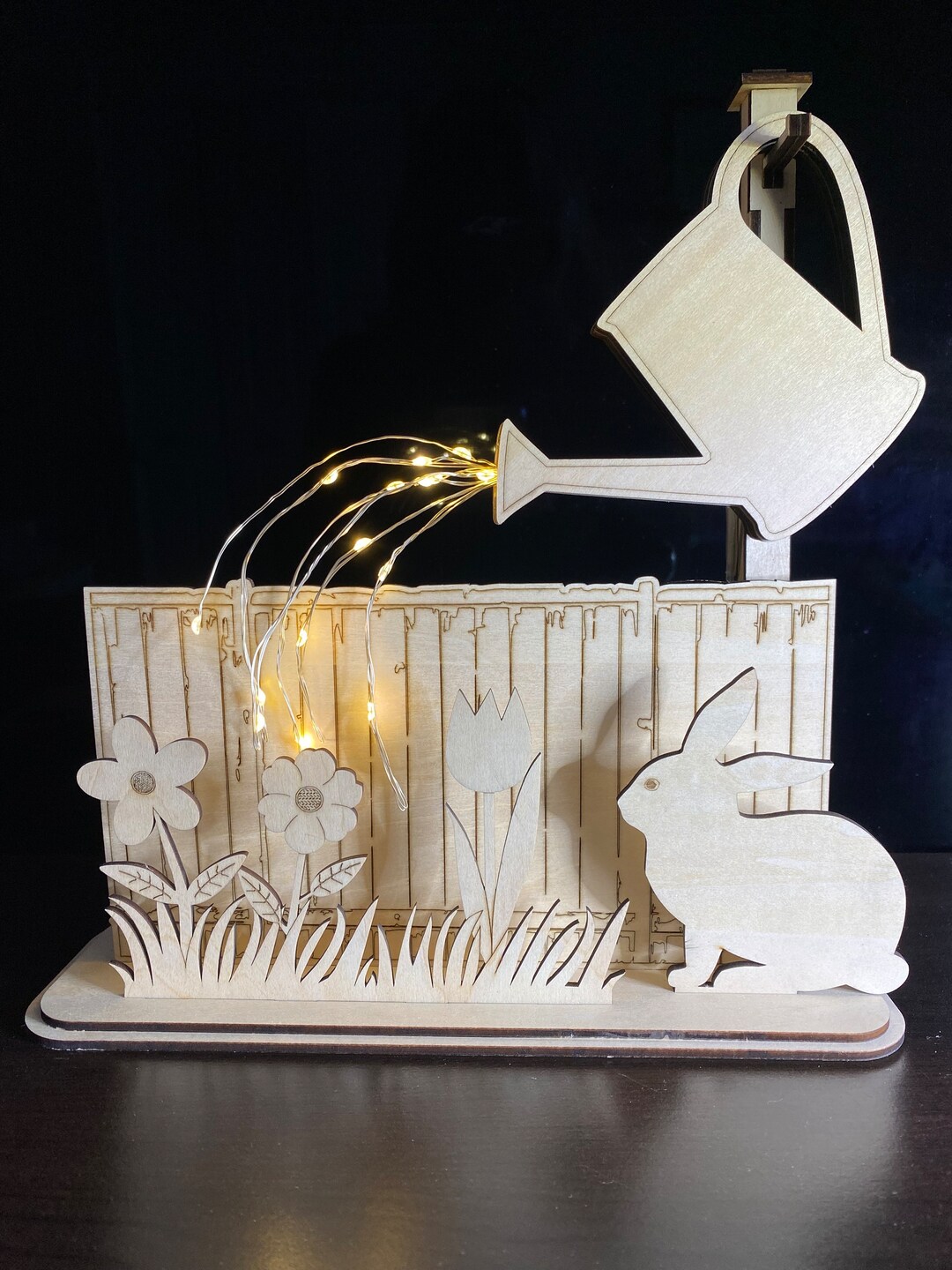 Laser Cut File Interactive Decor Garden Scene Luminary Instant Download ...