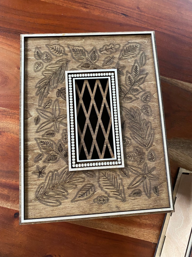 Wood Box Laser Cut File Digital Download SVG DXF Lightburn Glowforge ...
