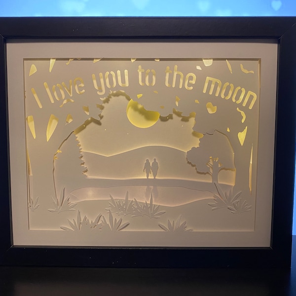 Lighted Anniversary Shadow Box Svg - Etsy