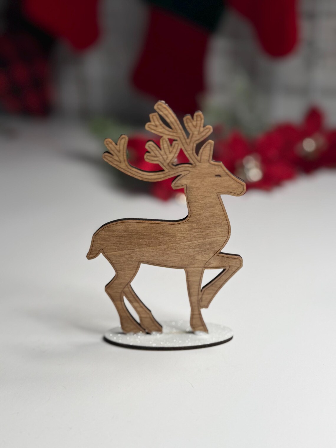 Freestanding Reindeer Laser Cut File -SVG DXF Lightburn (digital ...