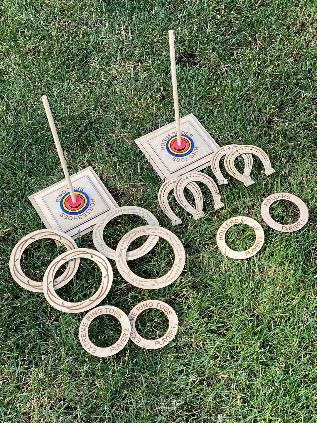 Horseshoes and Ring Toss 4 in 1 Game Set Digital Download Lightburn ...