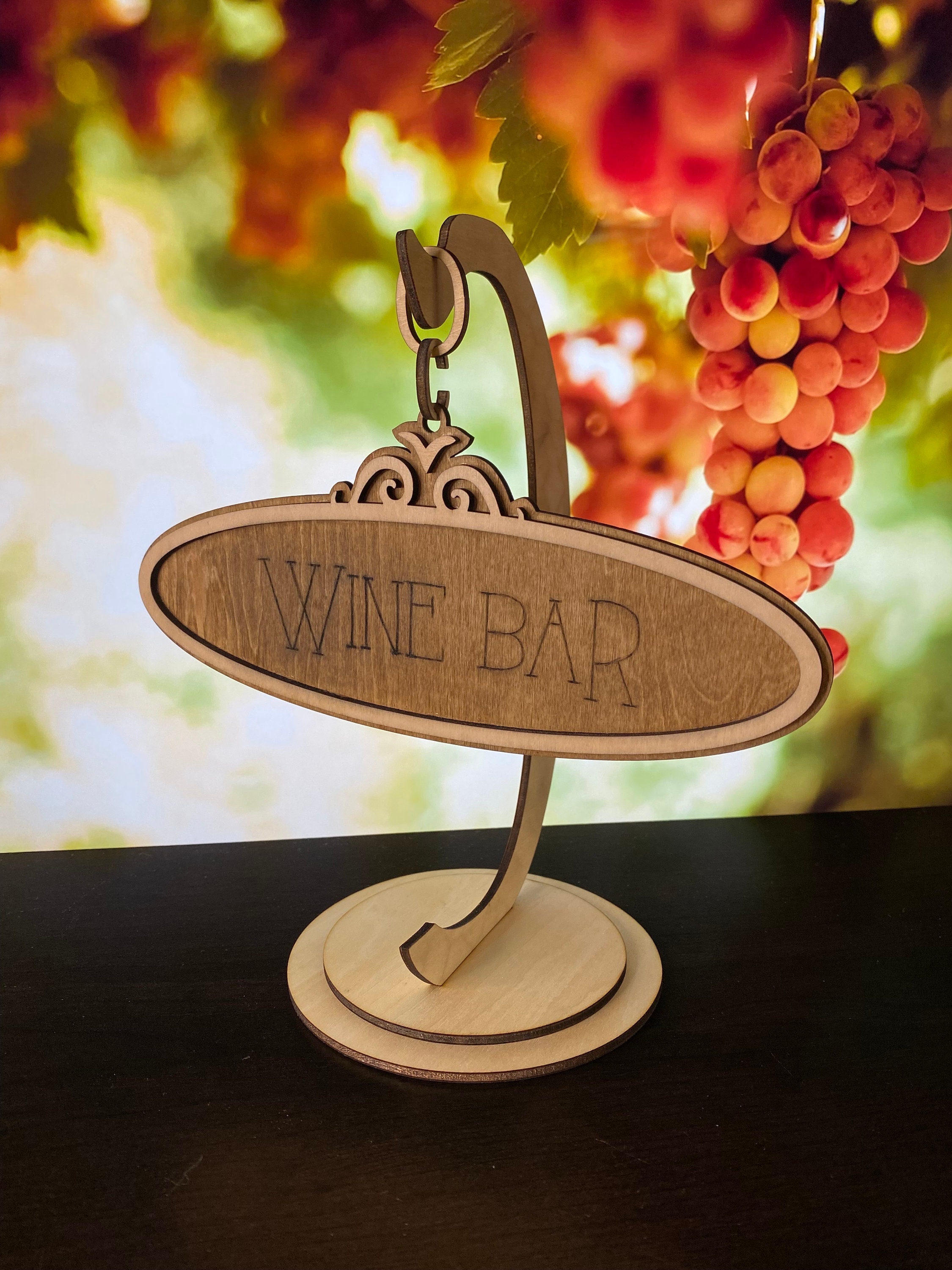 Wine Bar Sign With Stand Mimosa Bar Sign With Stand Laser Cut File ...