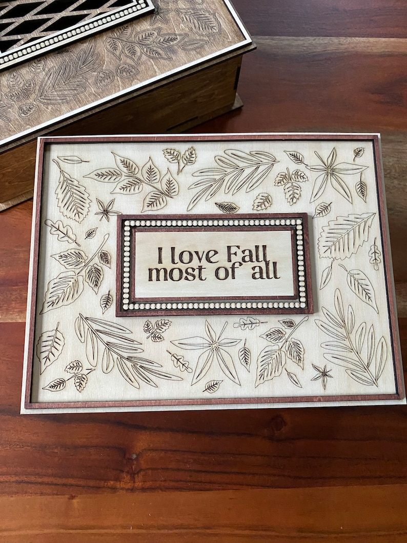 Wood Box Laser Cut File Digital Download SVG DXF Lightburn Glowforge ...