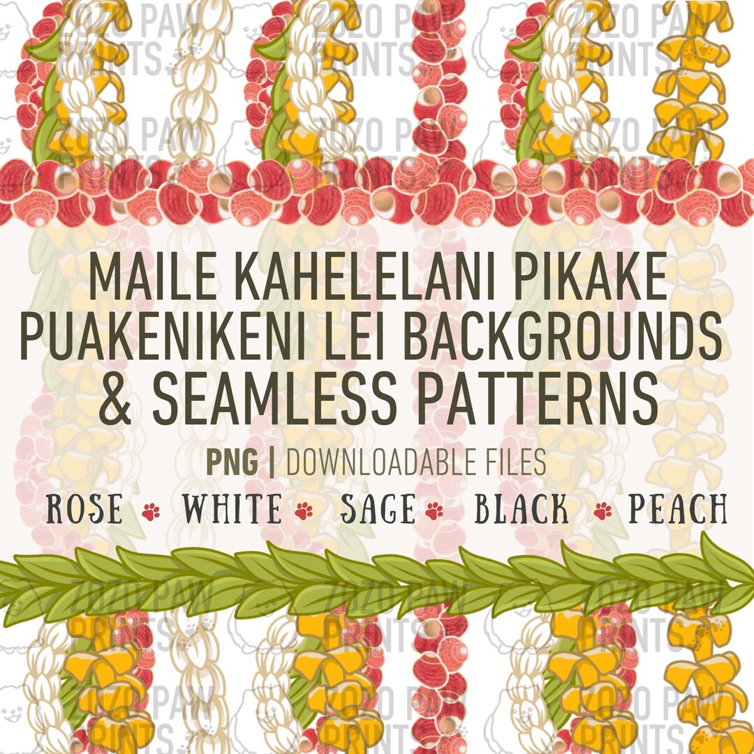 Maile Kahelelani Pikake Puakenikeni Full Lei Backgrounds & Seamless ...
