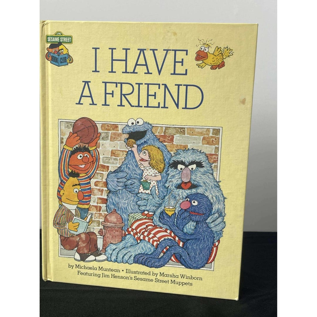 Sesame Street I Have A Friend Book Jim Henson Muppets 1981 Vintage - Etsy