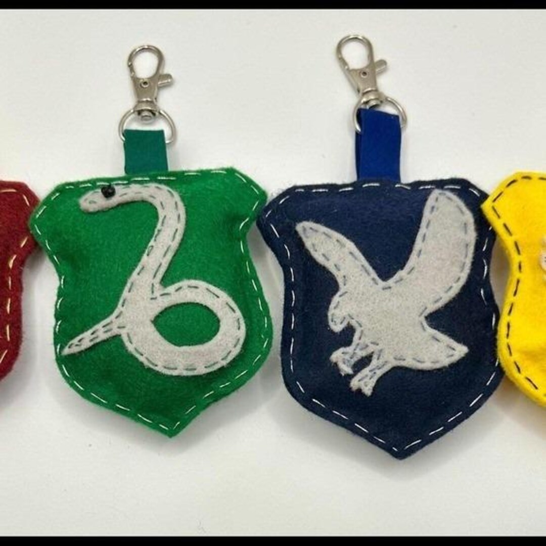 Hogwarts House Keychain Set House Crest Felt Keychains (set of 4) - Etsy